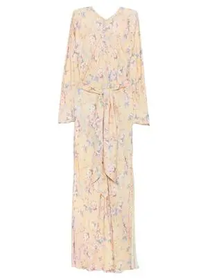 FORTE_FORTE Floral Tie Maxi Dress - Neutrals