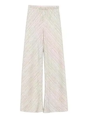 FORTE_FORTE Striped Trousers - Neutrals
