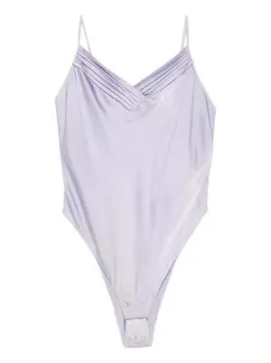 FORTE_FORTE V-neck Ruched Body - Purple