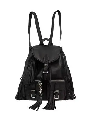 Saint Laurent 2016 Fringed Leather Backpack - Black