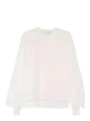 FORTE_FORTE Sheer-panel Sweater - Neutrals