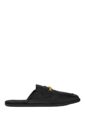 Versace Medusa Leather Mules - Black
