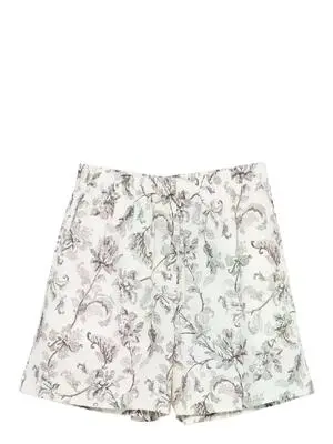 GOLDEN GOOSE Floral Print Shorts - Neutrals