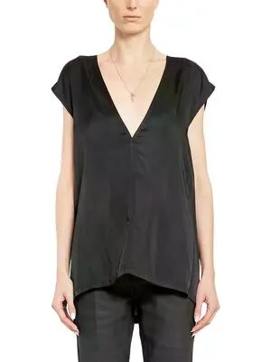 Rick Owens V-neck Top - Black