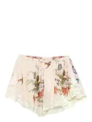 Zimmermann Floral Lace Short - Neutrals