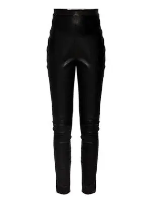 Balmain Leather Trousers - Black