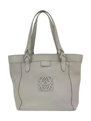 Loewe 2013 Fusta Leather Tote Bag - Grey