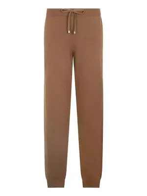 Malo Drawstring-waist Knitted Trousers - Brown