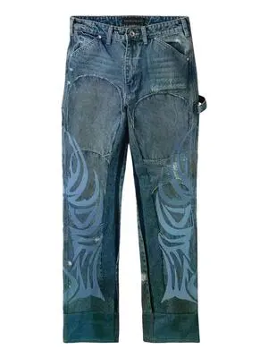 WHO DECIDES WAR BY EV BRAVADO Winged Carpenter Denim Jeans - Blue