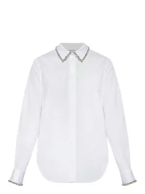 Alexander McQueen Embellished Collared Shirt - White