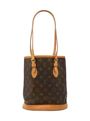 LOUIS VUITTON 2003 Monogram Petit Bucket Bag - Brown