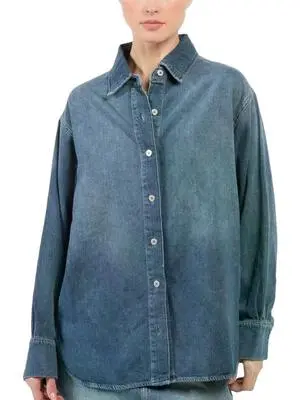 DL1961 Buttoned Denim Shirt - Blue
