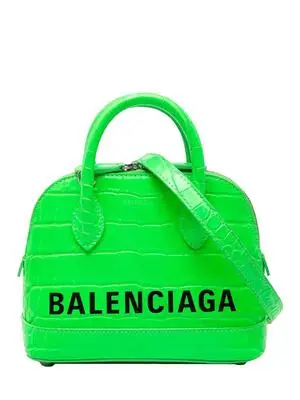 Balenciaga 2021 Ville Top Handle Bag Xxs - Green
