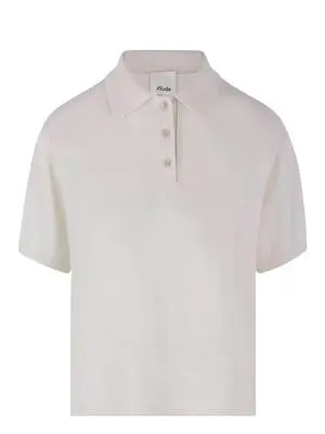ALLUDE Knitted Three-button Polo Shirt - Neutrals