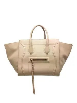 Celine 2013 Medium Leather Luggage Phantom Tote Bag - Neutrals