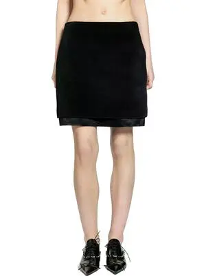 JIL SANDER Layered Mini Skirt - Black