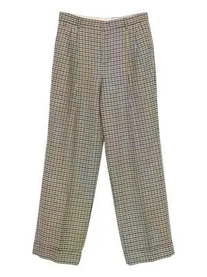Valentino Garavani Houndstooth Pleat Trousers - Neutrals