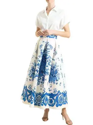 LUNATICA MILANO Floral Printed Midi Skirt