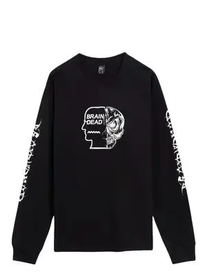 BRAIN DEAD Skull Mech Long-sleeves T-shirt - Black