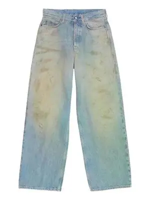 Acne Studios Leather Patch Jeans - Blue
