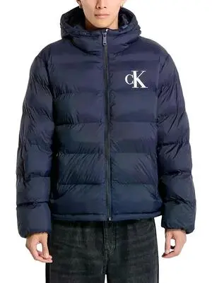 Calvin Klein Monogram Puffer Jacket - Blue