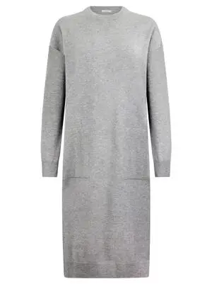 Peserico Long-sleeve Midi Dress - Grey