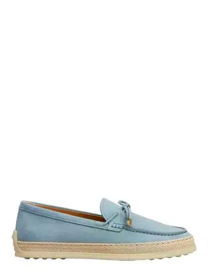 TOD'S Braided-trim Loafers - Blue