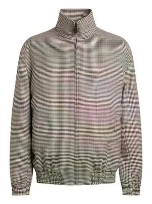 ETRO Checked High-Neck Bomber Jacket