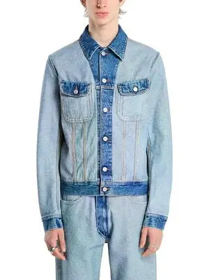 MAISON MARGIELA Flap-pockets Denim Jacket - Blue