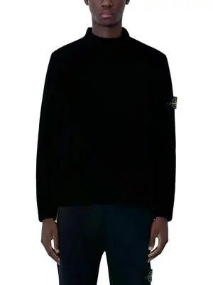 Stone Island Signature-patch Sweater - Black