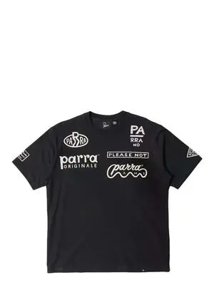 PARRA Printed Training T-shirt - Black