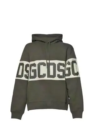 Gcds Hooded Graphic Logo Hoodie - Grey