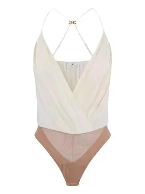Elisabetta Franchi V-neck Draped Body - Neutrals
