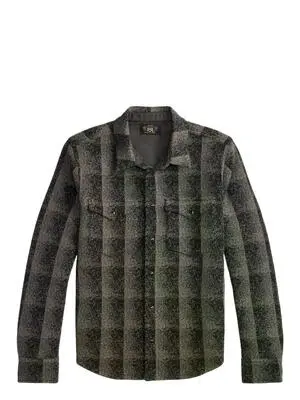 Ralph Lauren Checked Wool Overshirt - Black