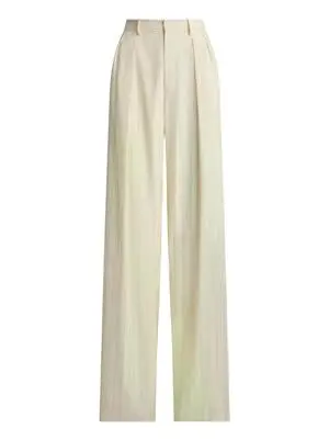 Ralph Lauren Pleated Striped Trousers - Neutrals