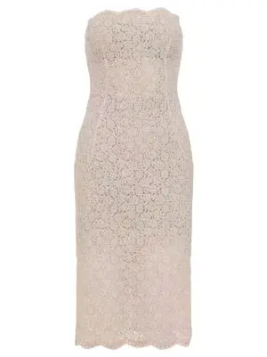 Ermanno Scervino Floral Strapless Midi Dress - Pink