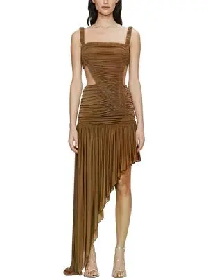 Christopher Esber Orion Cut-out Ruched Top - Brown