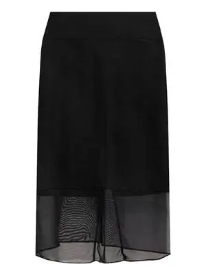 IRO PARIS Mesh-panel Midi Skirt - Black