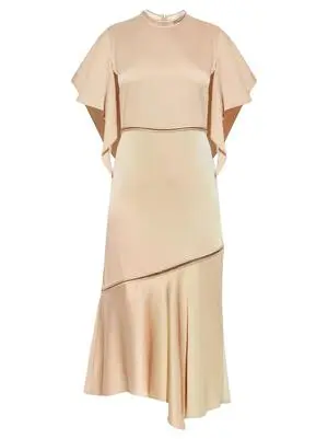 Fabiana Filippi Layered Asymmetrical-hem Dress - Neutrals