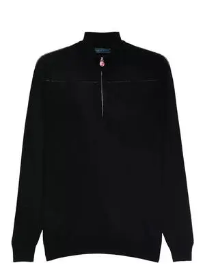 Kiton Half-zip Sweater - Black