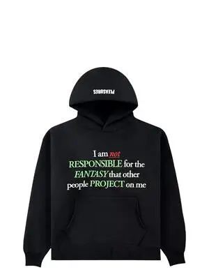 PLEASURES Lettering-print Hoodie - Black