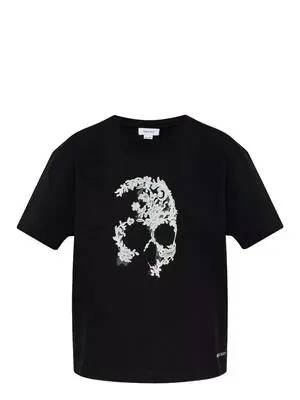 Alexander McQueen Skull Lace T-shirt - Black