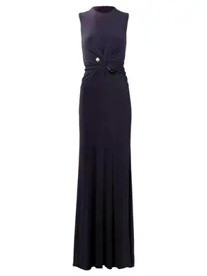 Silvia Tcherassi Nala Twisted-knot Maxi Dress - Black