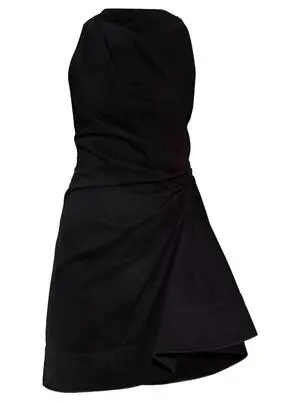 Alexander McQueen Twisted Sleeveless Dress - Black