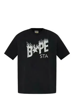 A BATHING APE Sta Leopard-print T-shirt - Black