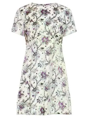 Kate Spade New York Floral Print Short-sleeve Dress - Neutrals