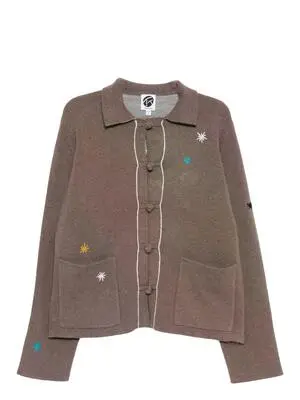 YANYAN Horse-embroidered Cardigan - Brown