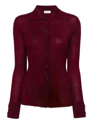 LISA YANG Aria Colla Cardigan - Red