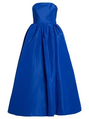 CAROLINA HERRERA Strapless Silk-Faille Gown