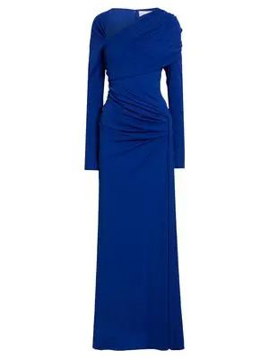Carolina Herrera Ruched Stretch-jersey Gown - Royal Blue
